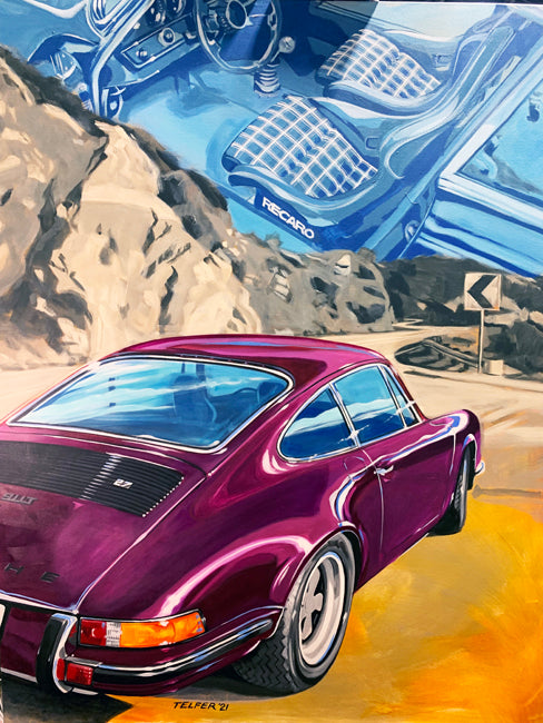 'Recaro Classic & Patrick Long's '72', acrylic on gallery wrapped canv ...
